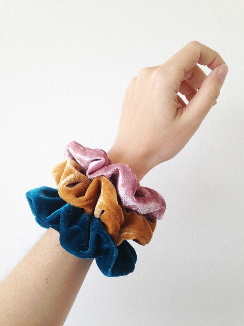 Velvet Hair Scrunchies Velvet Scrunchie Pack Ponytail - Etsy