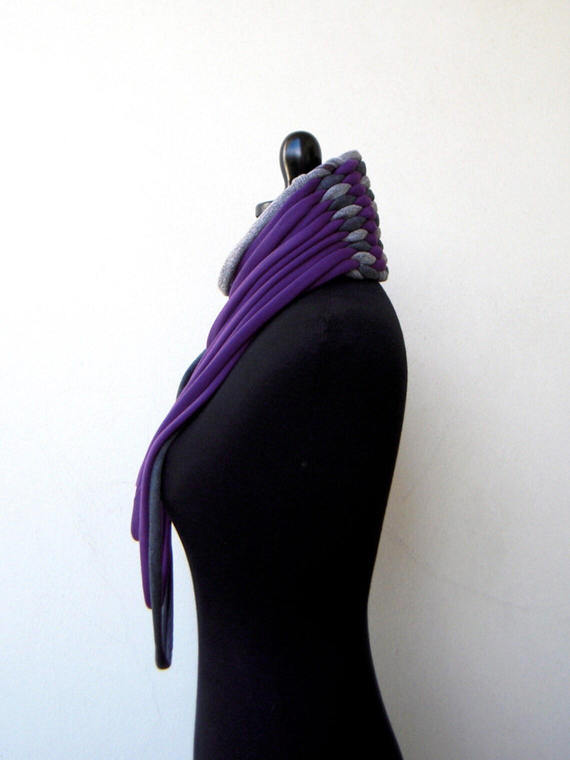 Purple Long Layered Necklace, African Inspired Multistrand Necklace ...