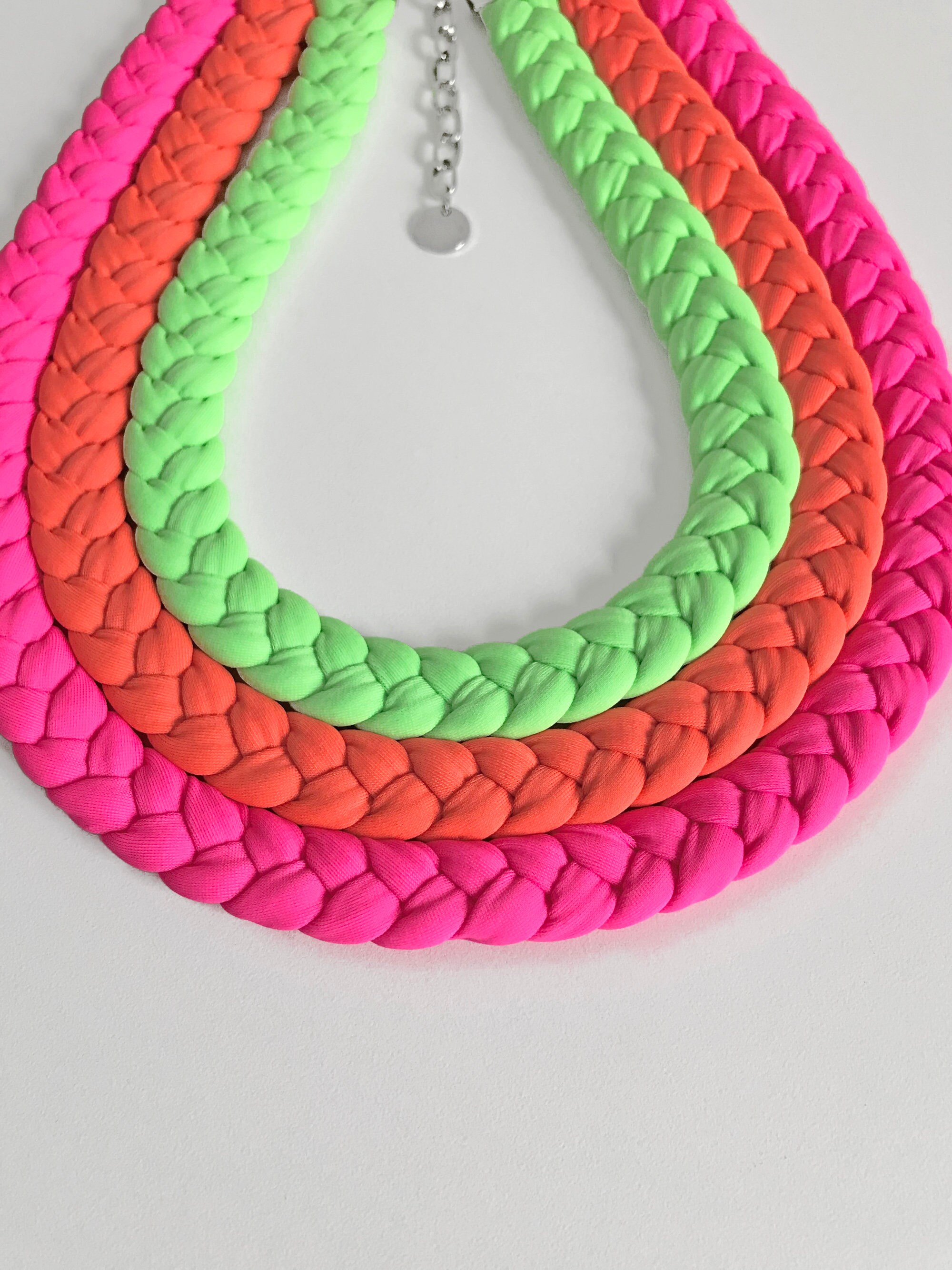 Statement Necklace Chunky Neon Necklace Chunky Neon Choker | Etsy