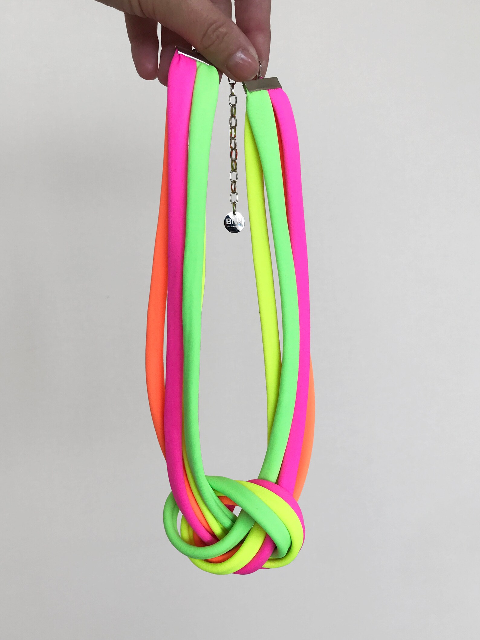 Neon Knot Necklace Neons Rope Necklace Unique Knotted Choker - Etsy