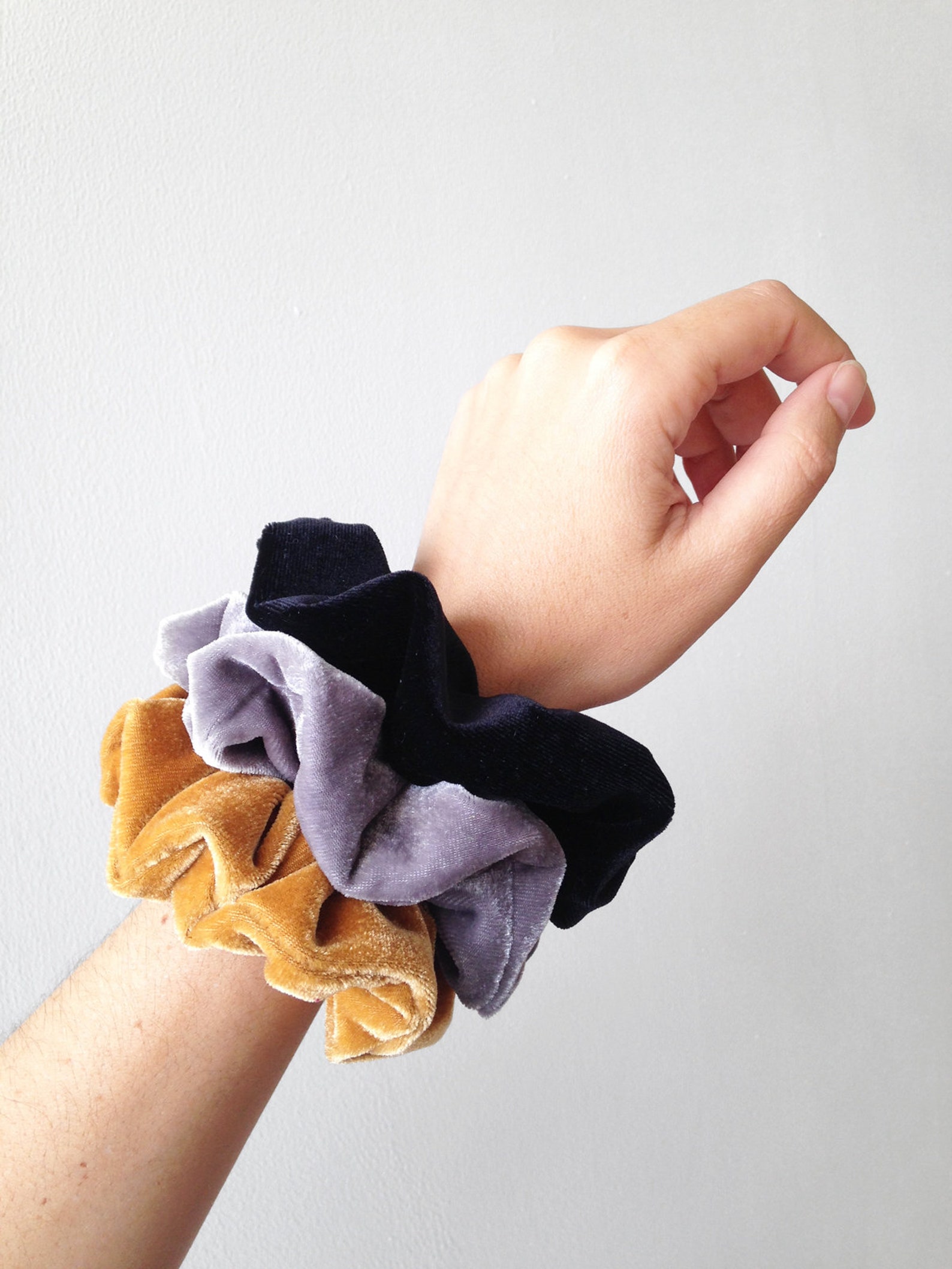 Hair Ties Bulk Velvet Scrunchie Pack Scrunchies Set Black - Etsy