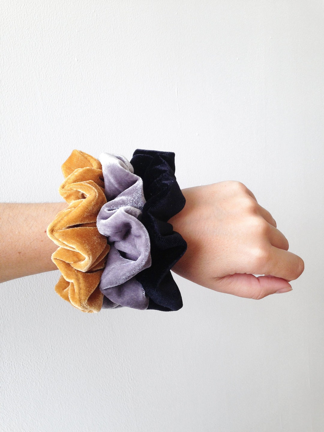 Hair Ties Bulk, Velvet Scrunchie Pack, Scrunchies Set, Black Velvet ...
