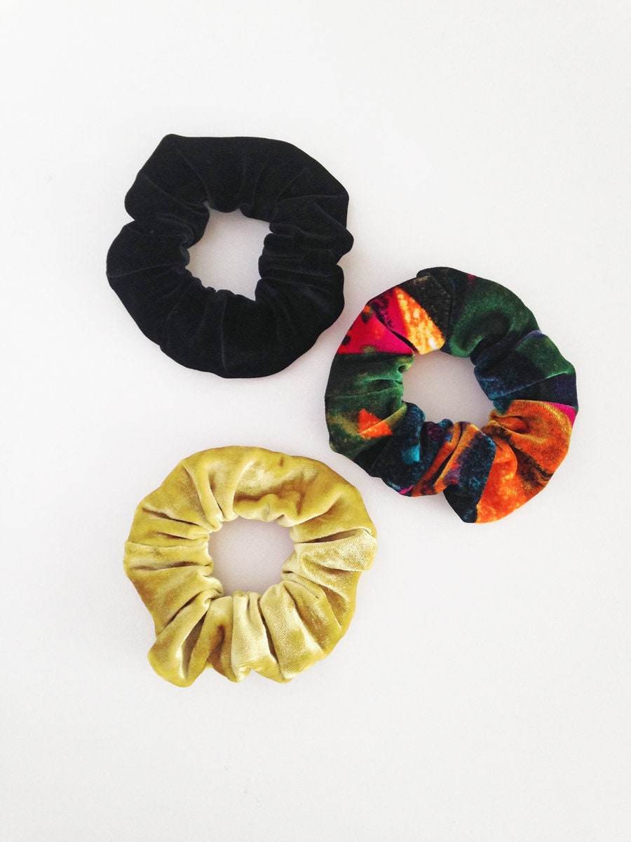 Velvet Scrunchie Pack Velvet Scrunchies Set Big Scrunchie - Etsy UK