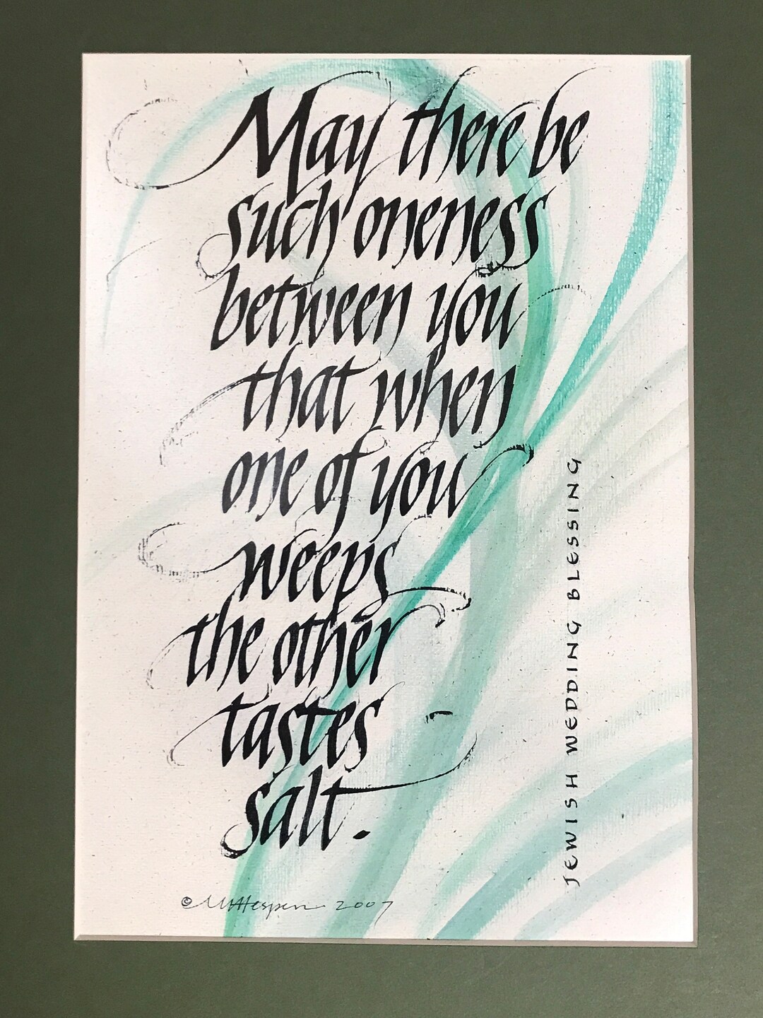 Wedding Gift Calligraphy Print 9 X 12 - Etsy