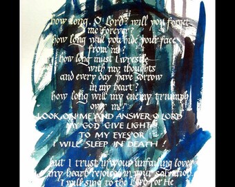 Psalm 62 Lighthouse Calligraphy Print 11 X 14 | Etsy