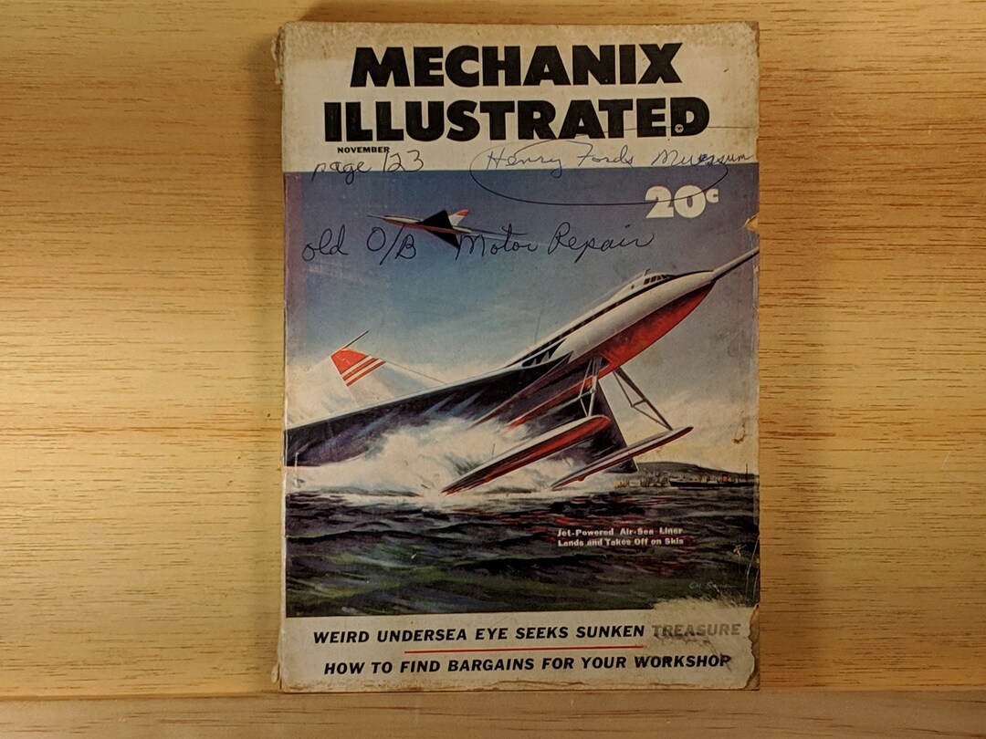 Vintage Mechanix Illustrated Magazine - November 1953 - Jet-powered Air ...