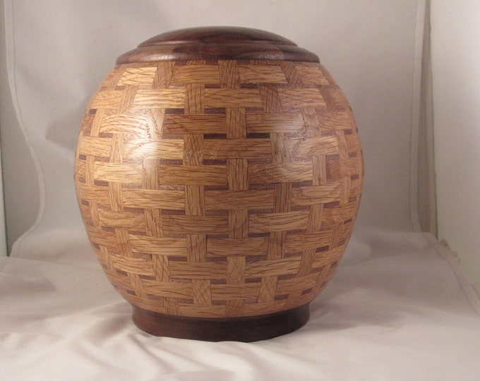 Oak & Walnut Cremation Urn/ Cremation Urn for Ashes - Etsy