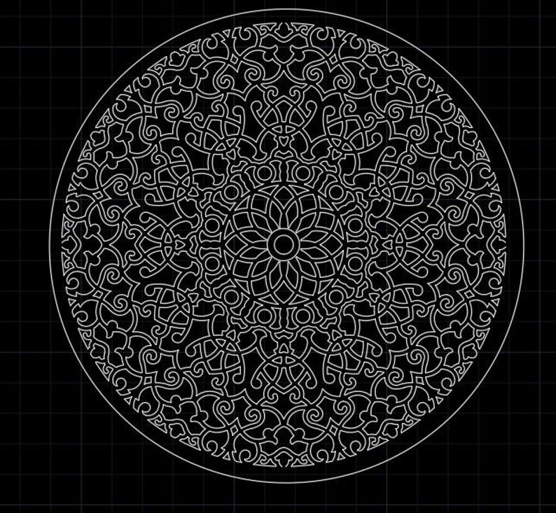 52 Round Mandala CNC DXF Files | Laser Cutting Machine Designs (digital ...