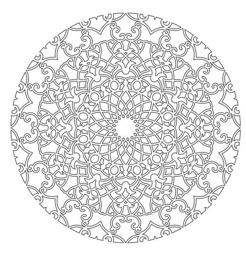 52 Round Mandala CNC DXF Files | Laser Cutting Machine Designs (digital ...