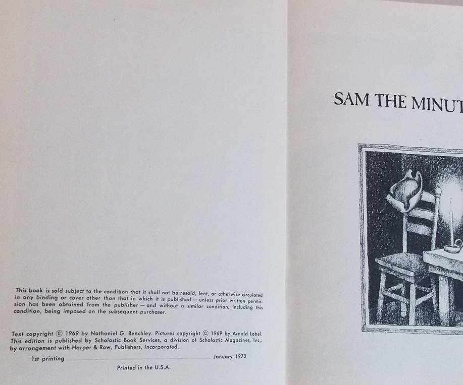 Vintage Children's Book Sam the Minuteman 1st Printing - Etsy