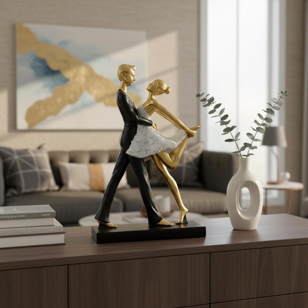 Dancing Couple Statue Romantic Love Sculpture - Etsy