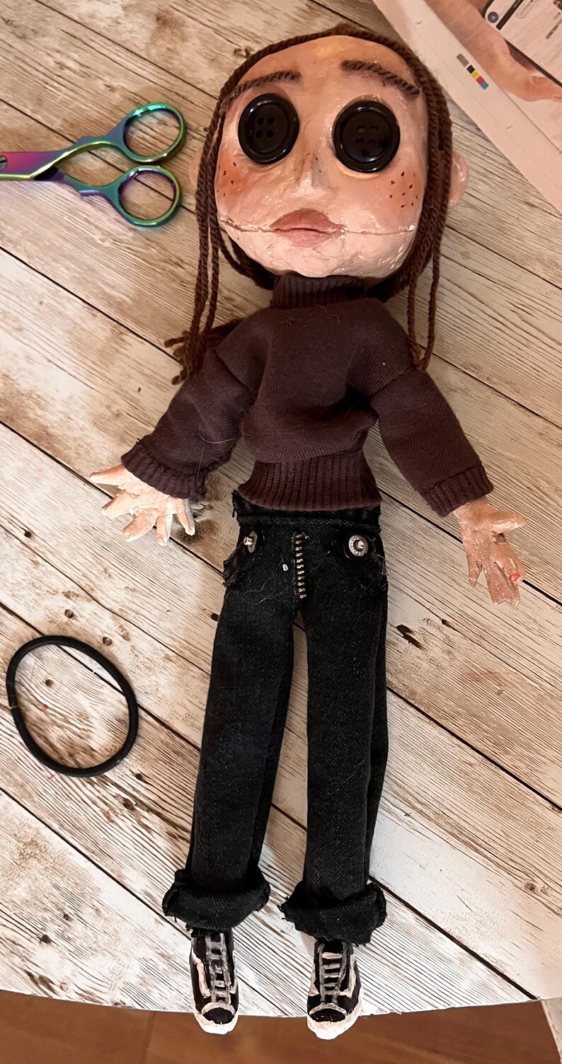 Custom Button-eyed Doll | Handmade Coraline Style Doll - Etsy
