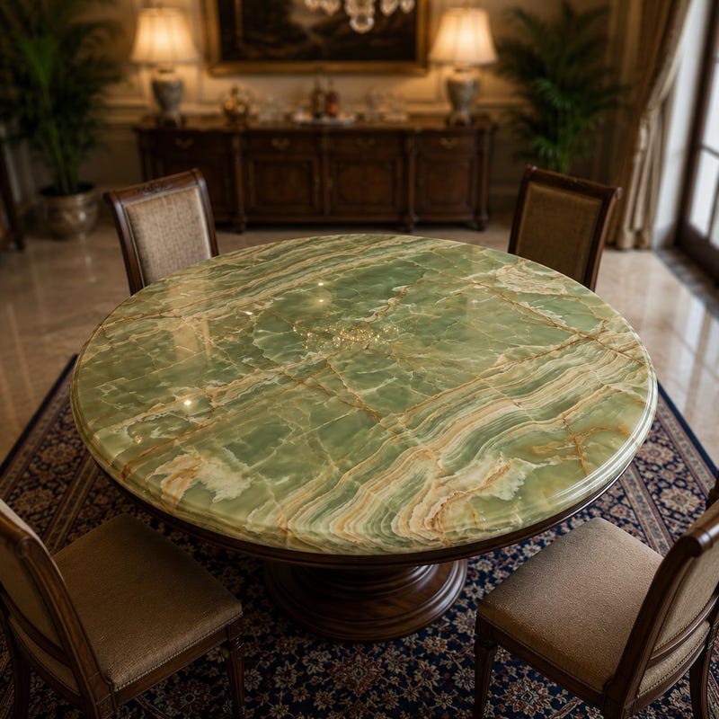 Green Onyx Dining Table - Etsy