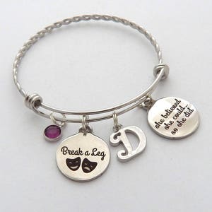Break a Leg Gift-theatre Drama Bracelet-opening Night Jewelry-graduate ...