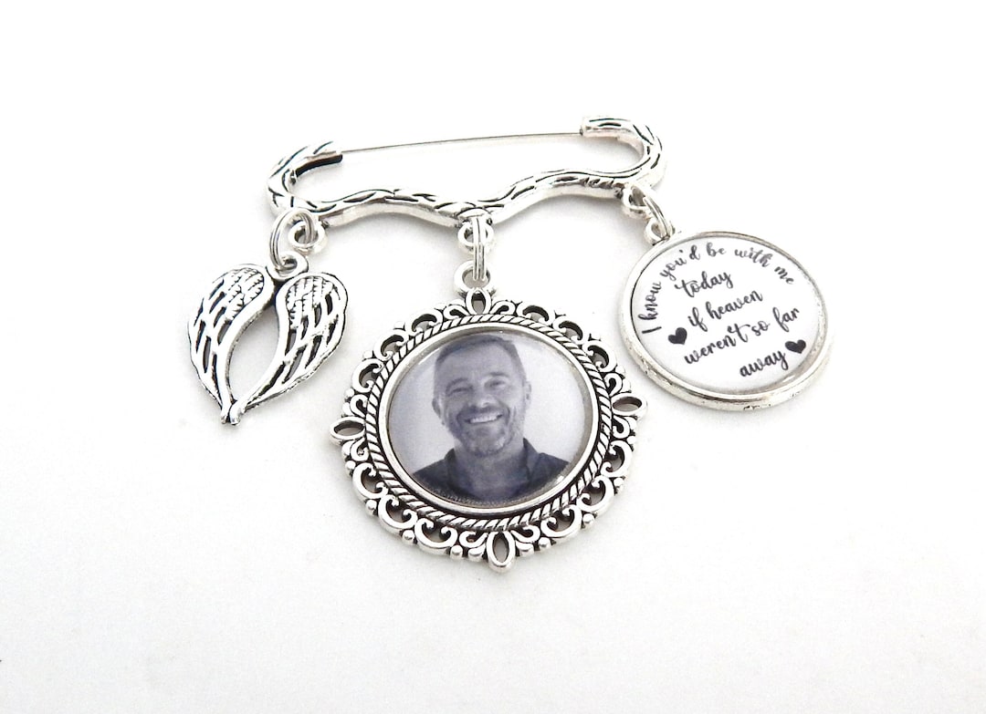 Gift for GROOM, Memorial Pin, Custom Photo Lapel Pin, Memorial Lapel ...