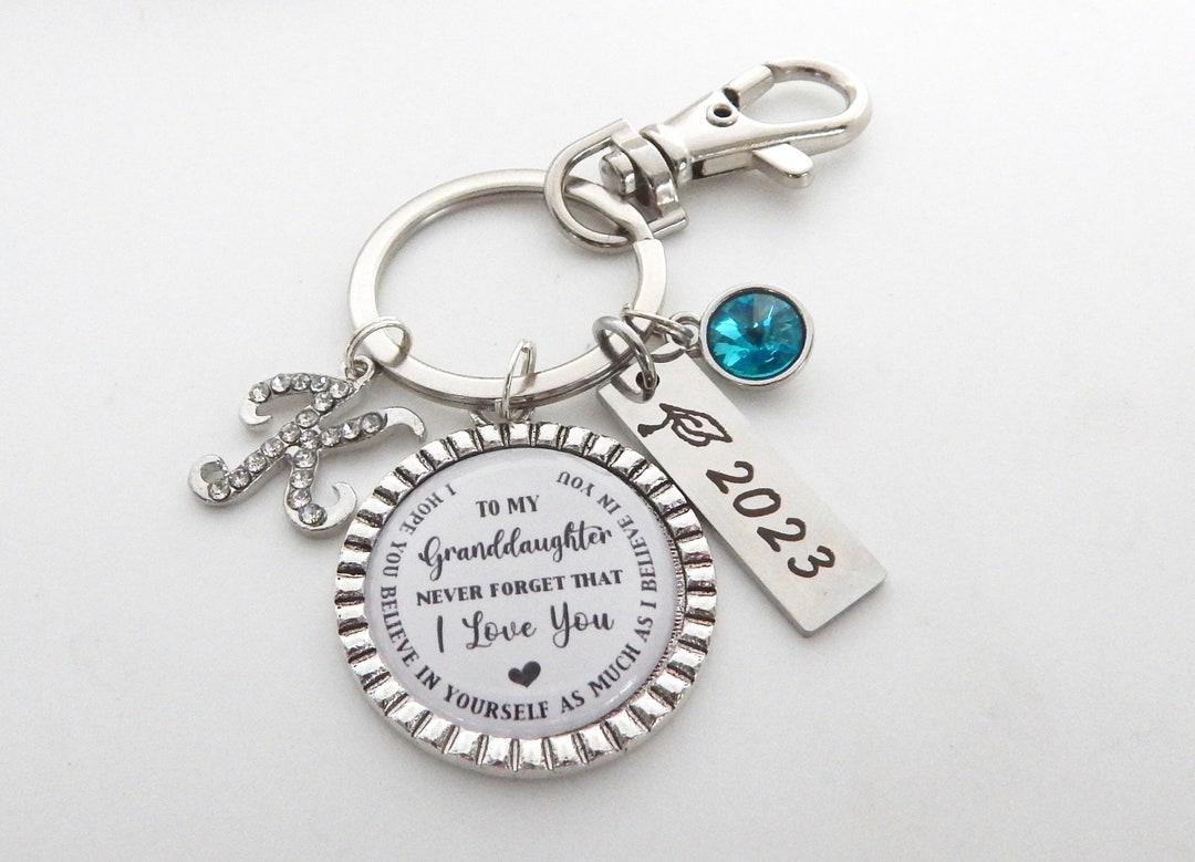 GRANDDAUGHTER GRADUATION Gift Keychain From Grandparents-from Grandma ...
