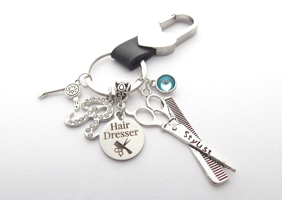 Personalized HAIRDRESSER Gift, Hairdresser KEYCHAIN, Cosmetology Hair ...