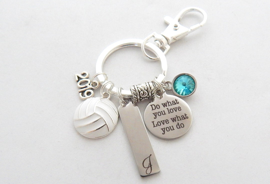Volleyball Gift Sports Team Gift-volleyball Keychain-sports Keychain ...