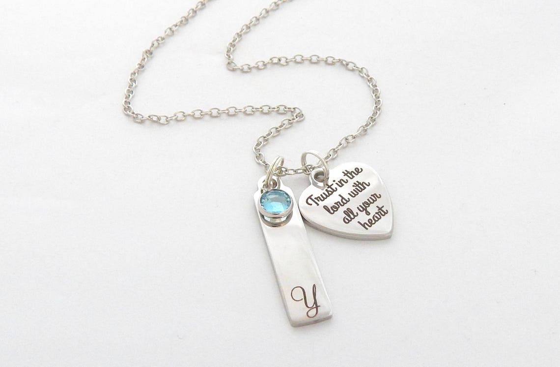 Personalized Scripture Necklace-bible Verse Jewelry-proverbs - Etsy