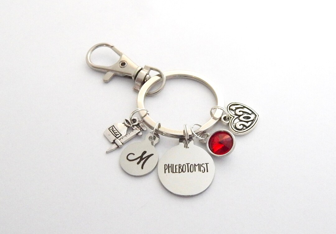 Personalized Phlebotomist Keychain Gift, Phlebotomy Jewelry, Needle ...