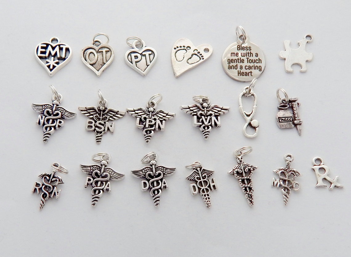 Add a CHARM Medical Caduceus Charms:ot Pt Np Bsn Lpn - Etsy