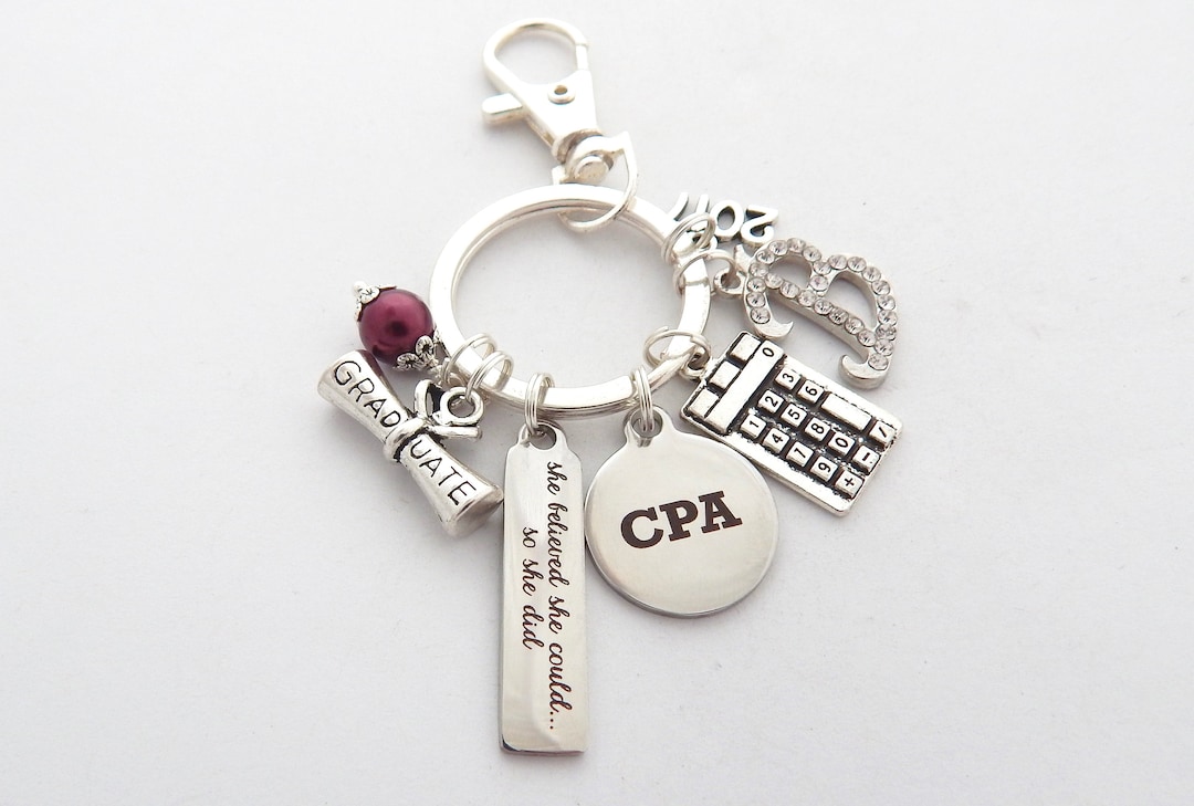 Personalized CPA Keychain-cpa Graduation Gift- Accountant Jewelry Gift ...
