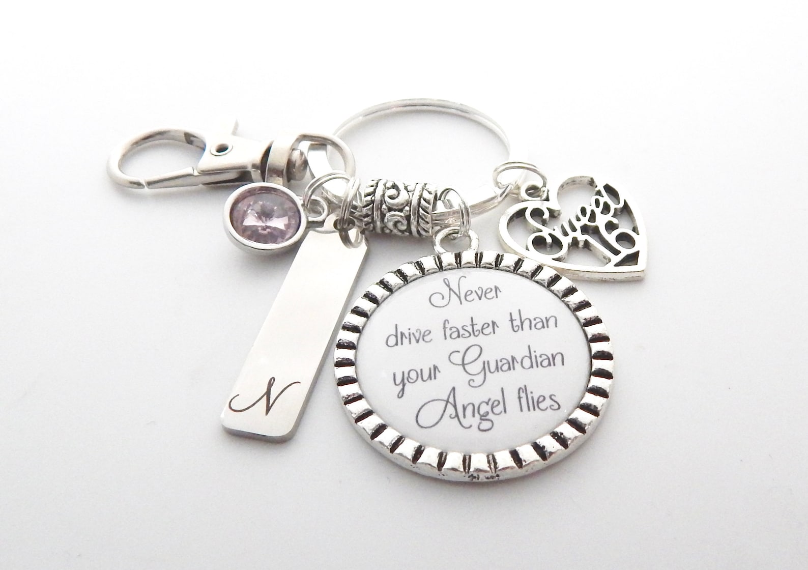 Personalized Sweet 16 New Driver Keychain-guardian Angel Keychain-sweet ...