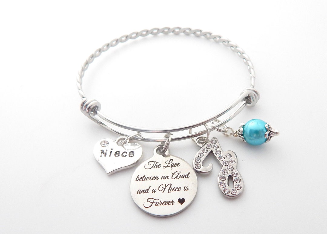 Personalized Niece Monogram Name Gift From Aunt-niece Bracelet-niece ...