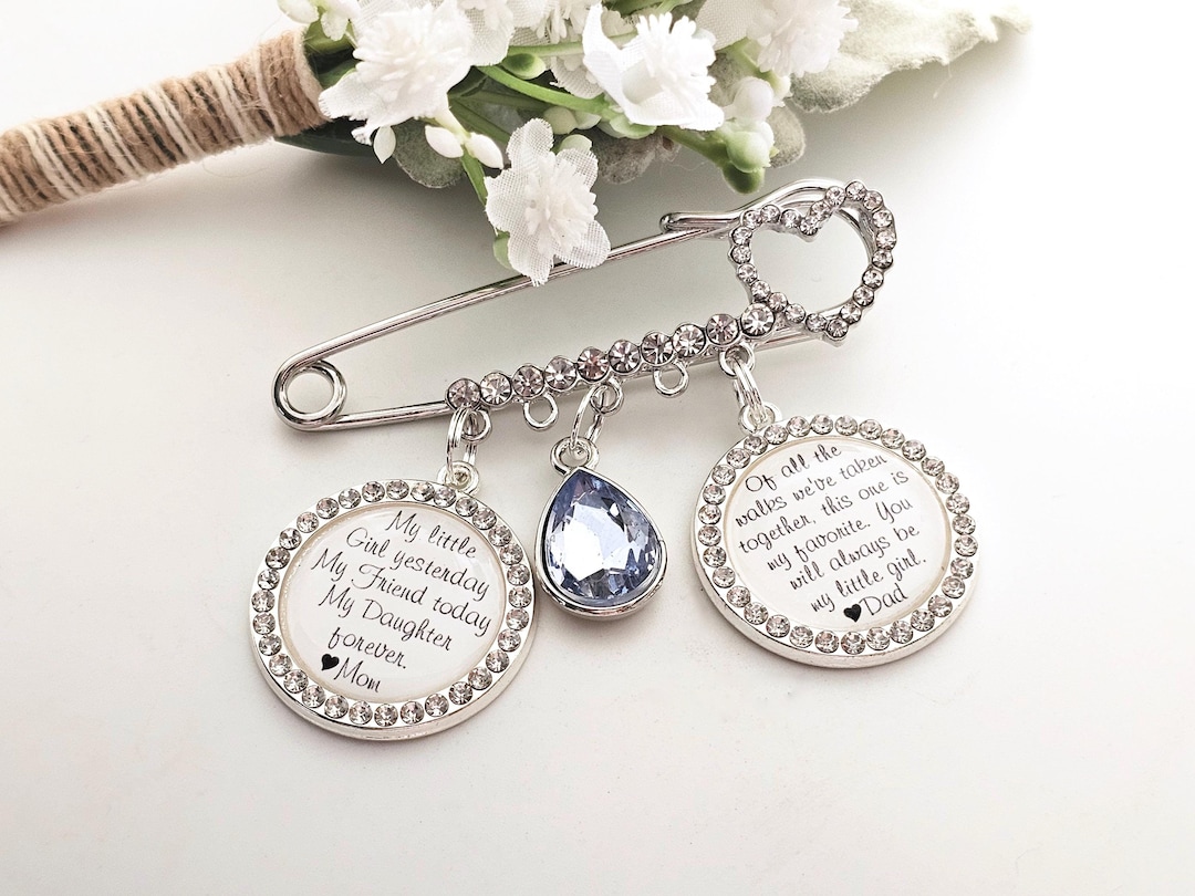Custom Bridal Pin, Bridal Bouquet Something Blue Wedding Charm for ...