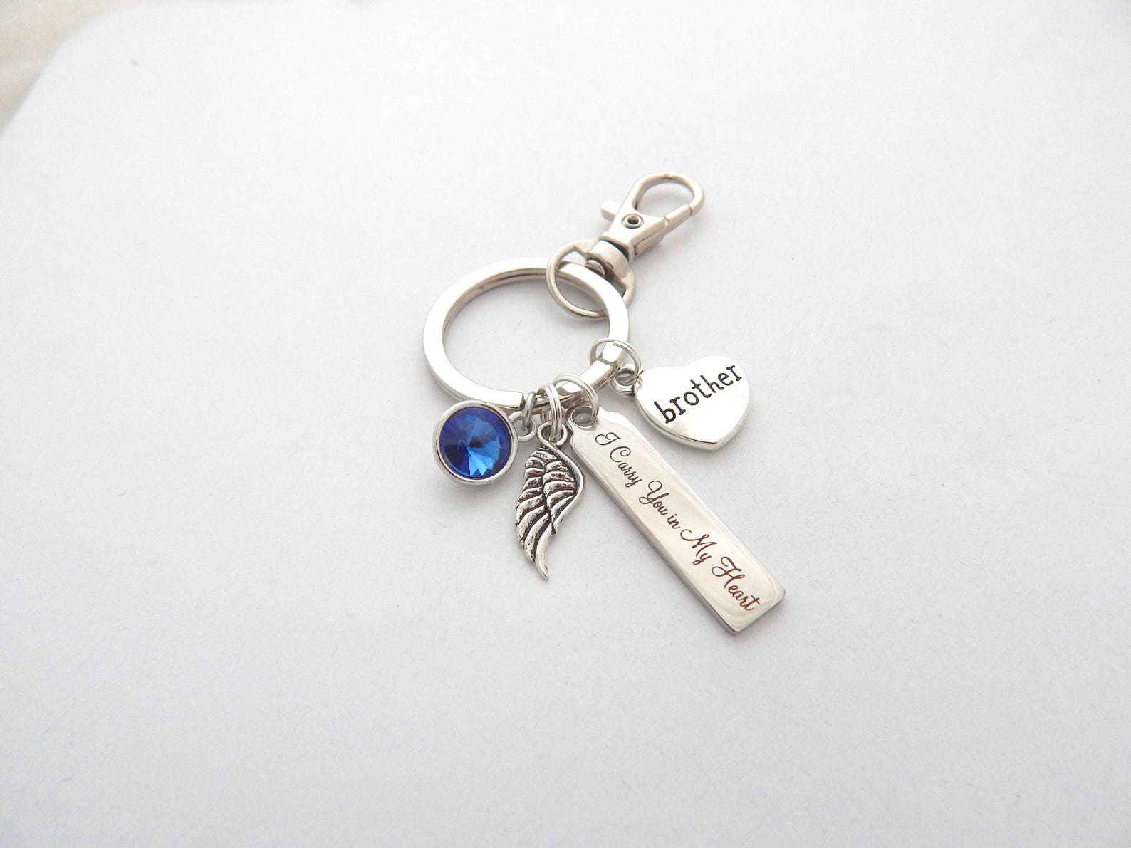 Memorial Keychain-brother Sympathy Gift- Mother SYMPATHY Keychain-loss ...
