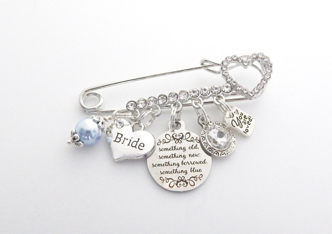 Bridal Pin-something BLUE Something NEW Bridal Pin- Daughter Gift-blue ...