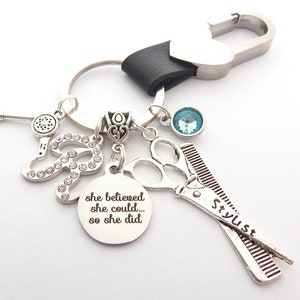 Personalized HAIRDRESSER Gift, Hairdresser KEYCHAIN, Cosmetology Hair ...