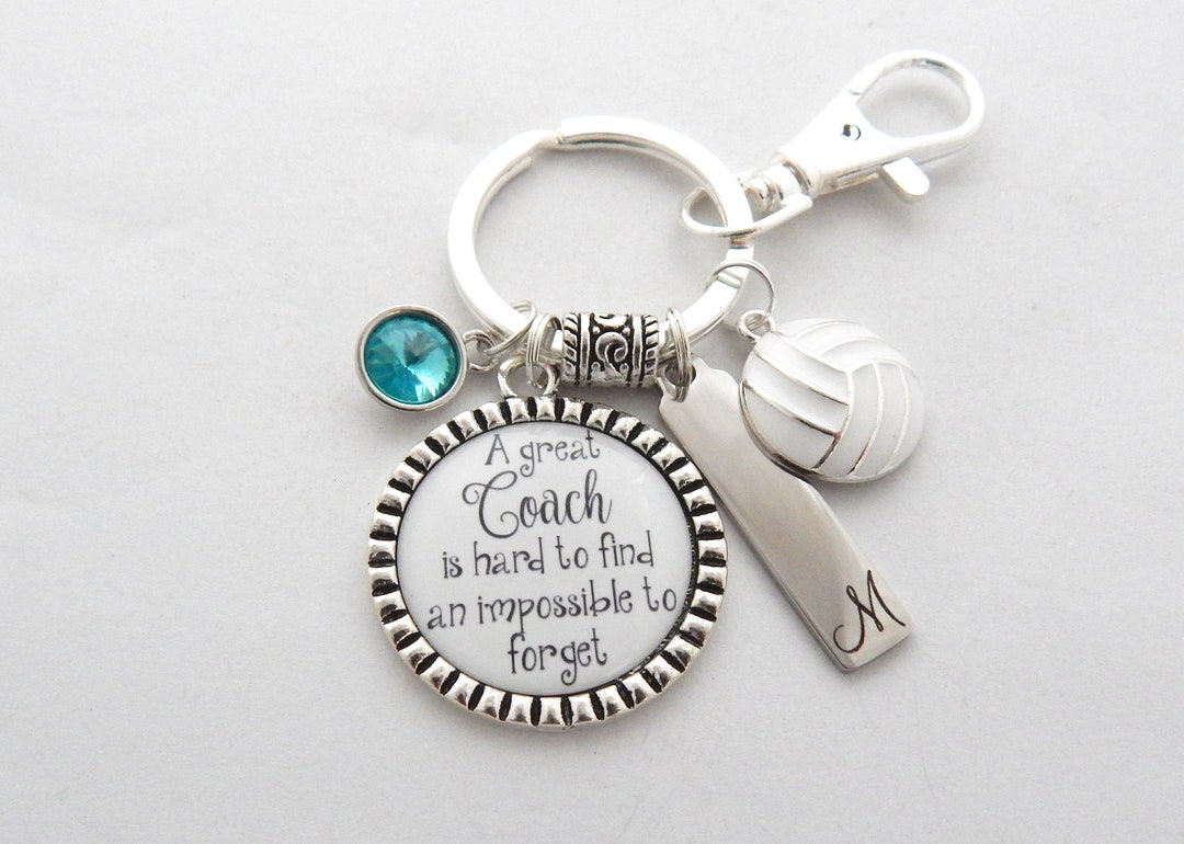 Coach Gift-custom VOLLEYBALL Coach Keychain-senior NIGHT Volleyball ...