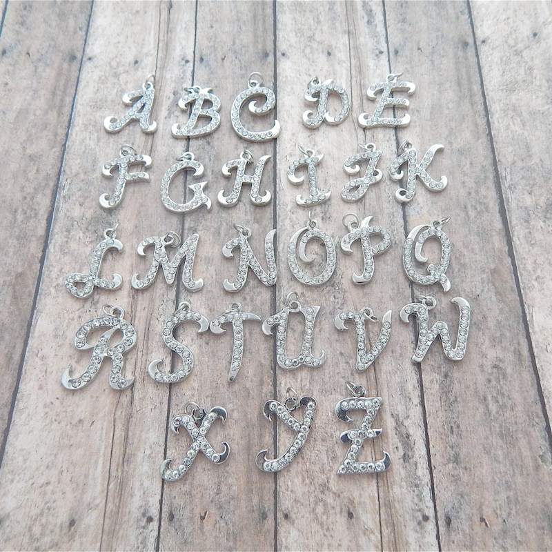 Rhinestone Monogram - Etsy