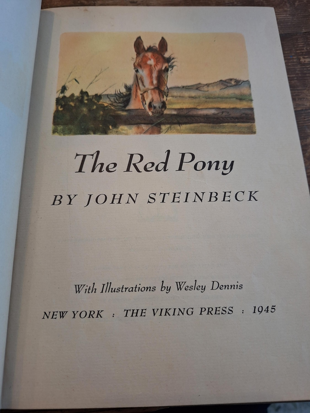 The Red Pony 1945 First Illustrated Edition by John Steinbeck, Wesley ...