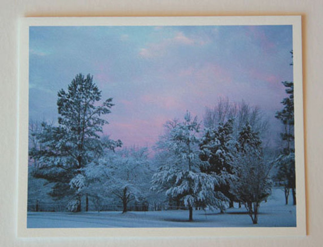 10 Boxed Pastel Frost Blank Note Cards, Winter Wonderland, Fine Art ...