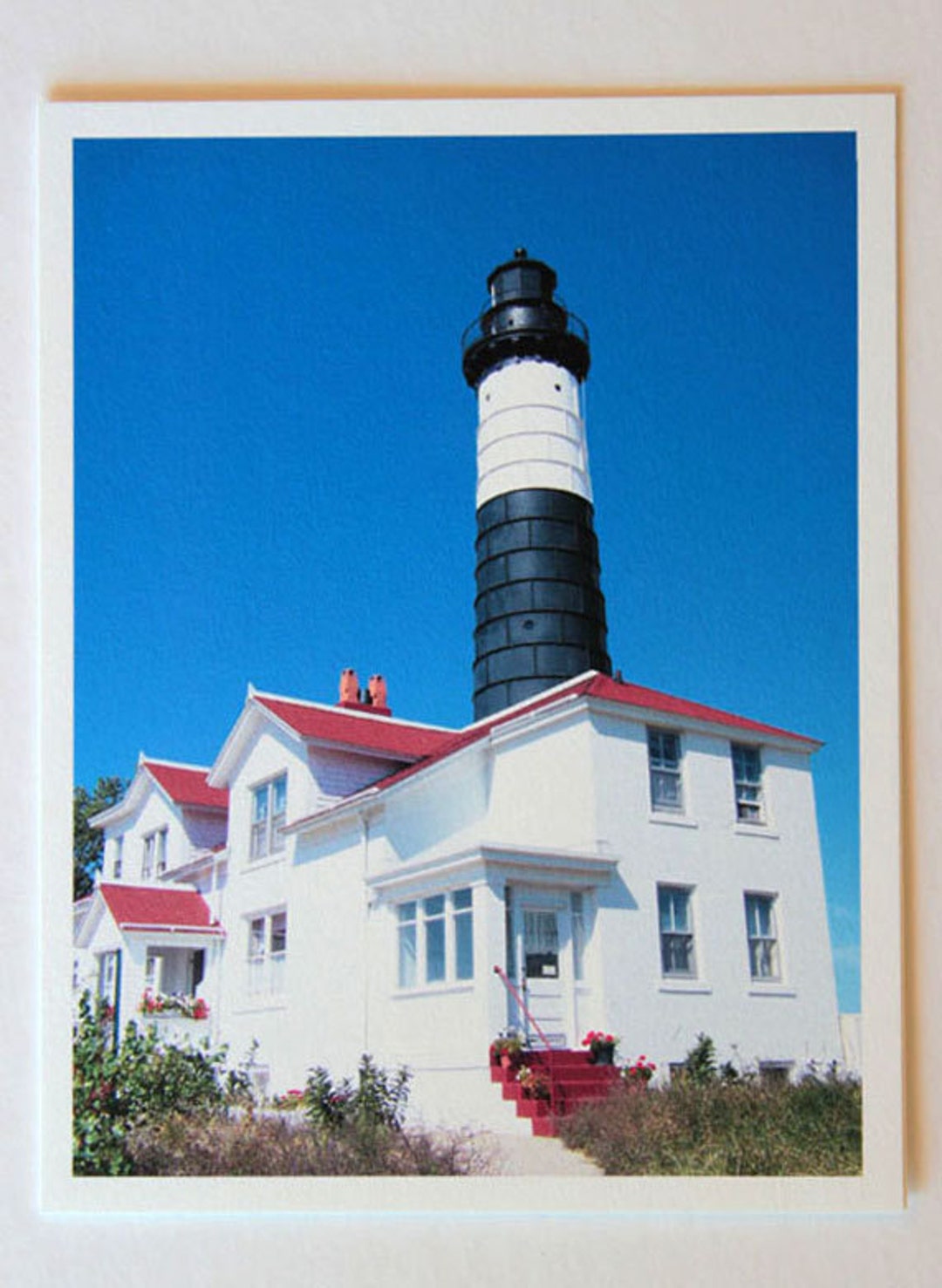 1 Big Sable Point Lighthouse Blank Greeting Card, Ludington Michigan ...