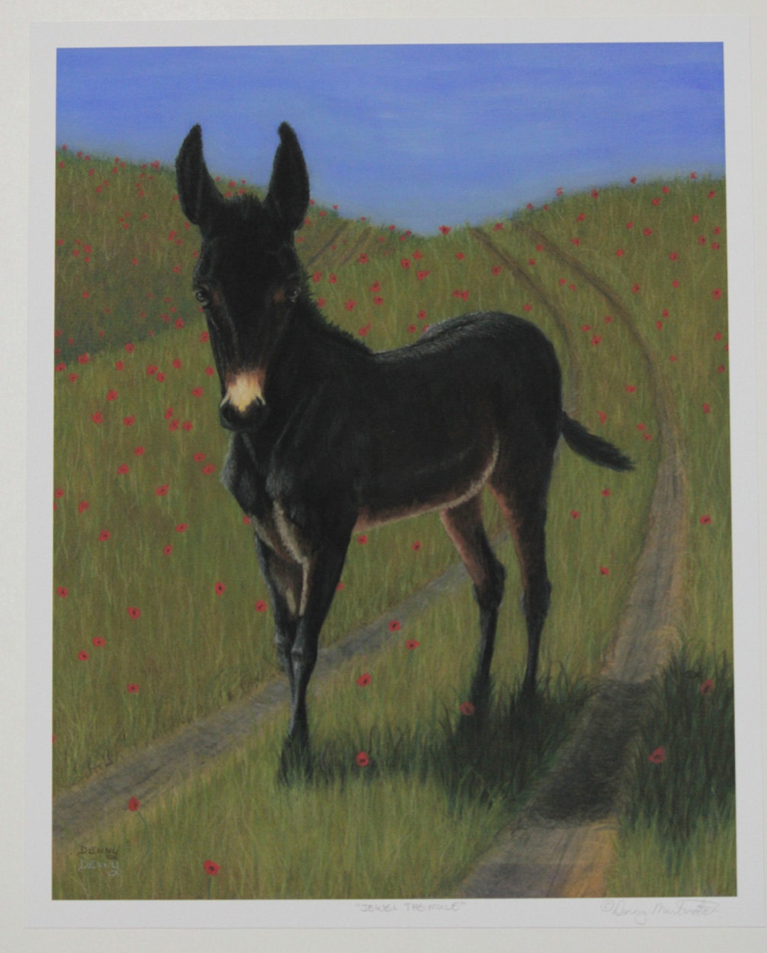 Mule Art, Horse Paintings, Fine Art Giclee Print, "jewel the Mule ...