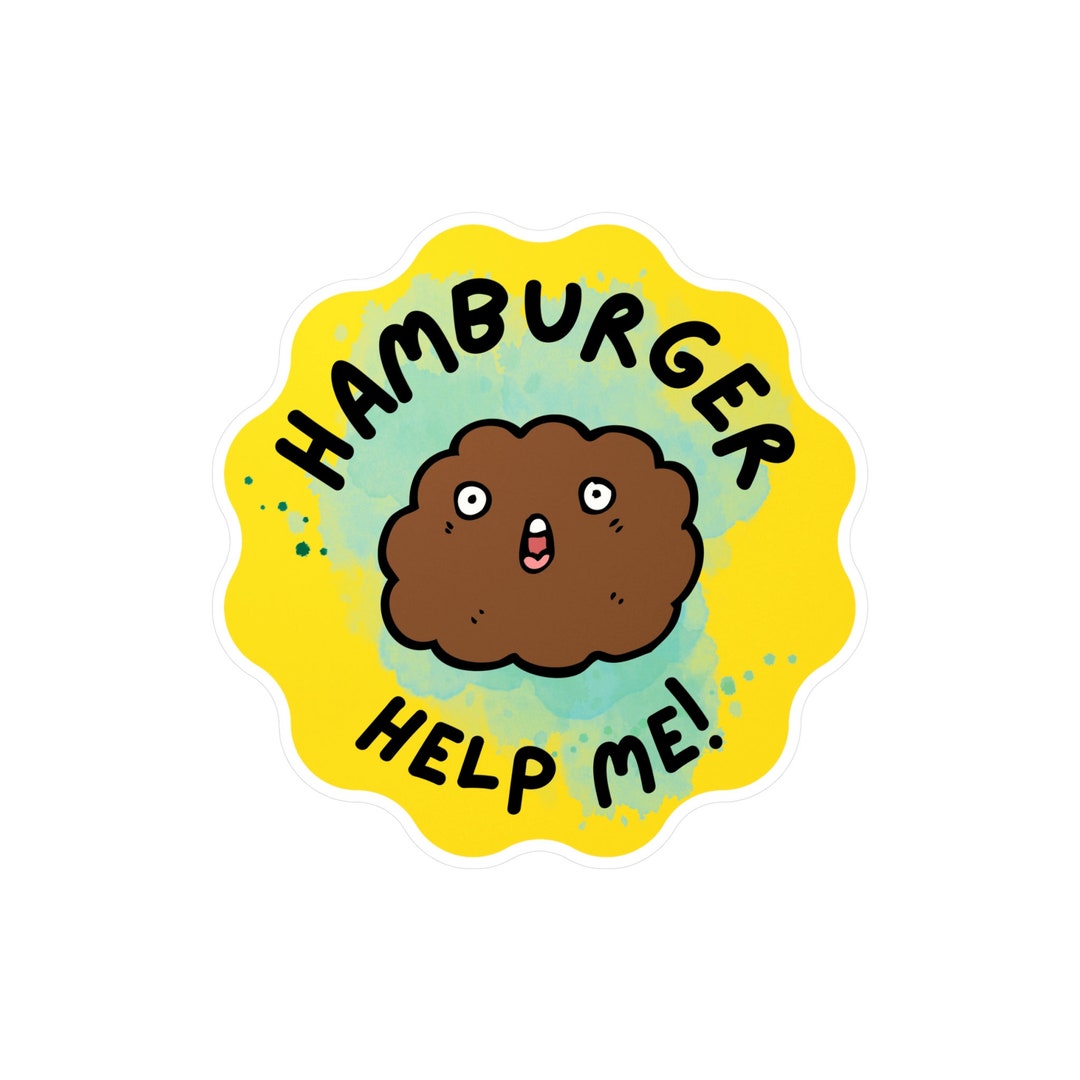 Hamburger Help Me Vinyl Decal - Etsy