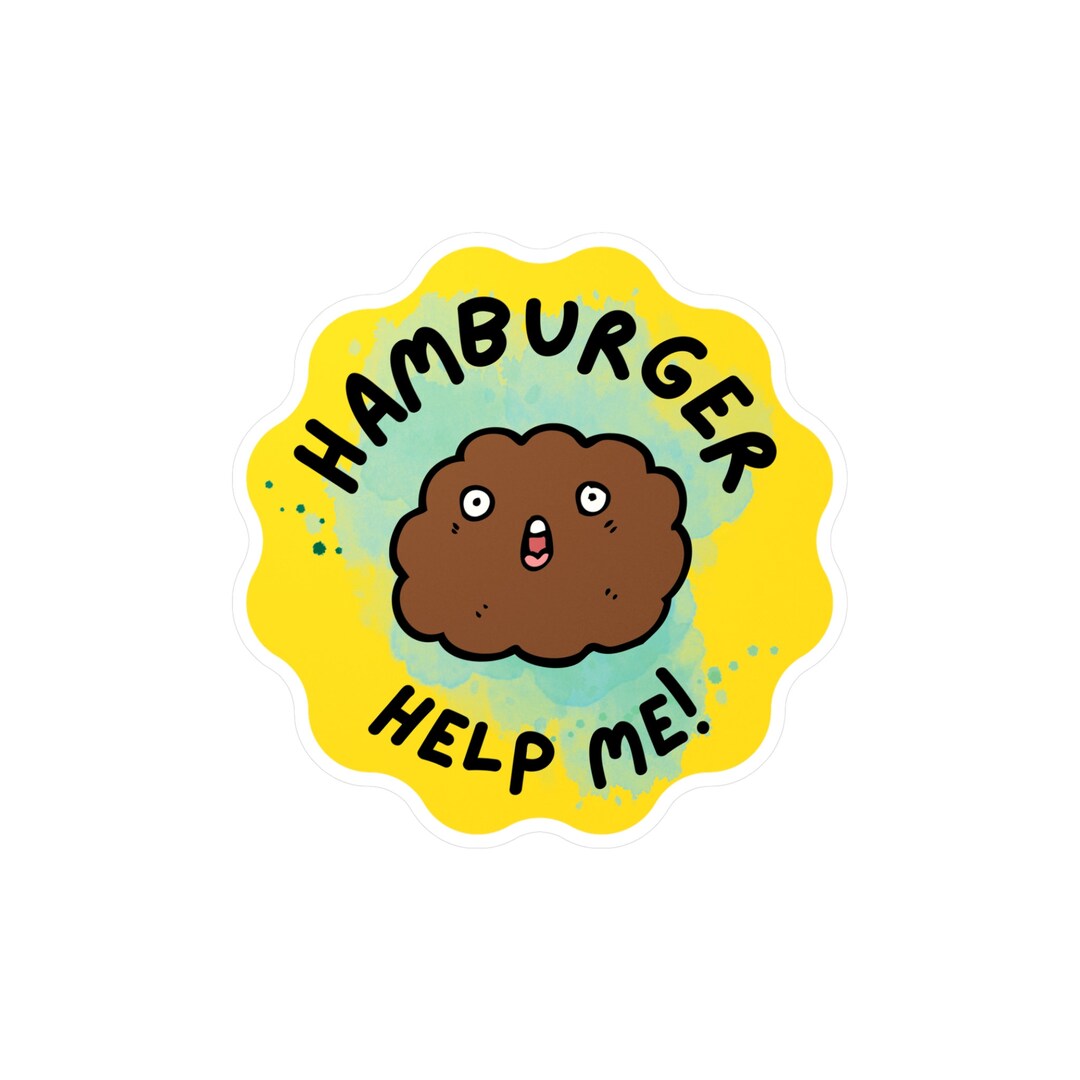Hamburger Help Me! - Vinyl Decal - Etsy