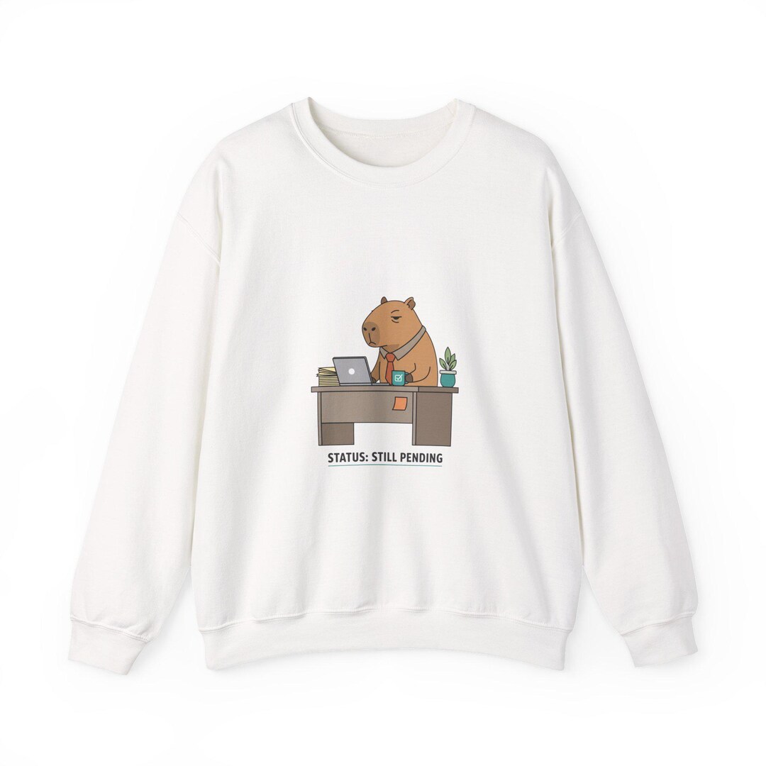 Status: Still Pending Raccoon Desk Sweatshirt | Unhinged Animal ...