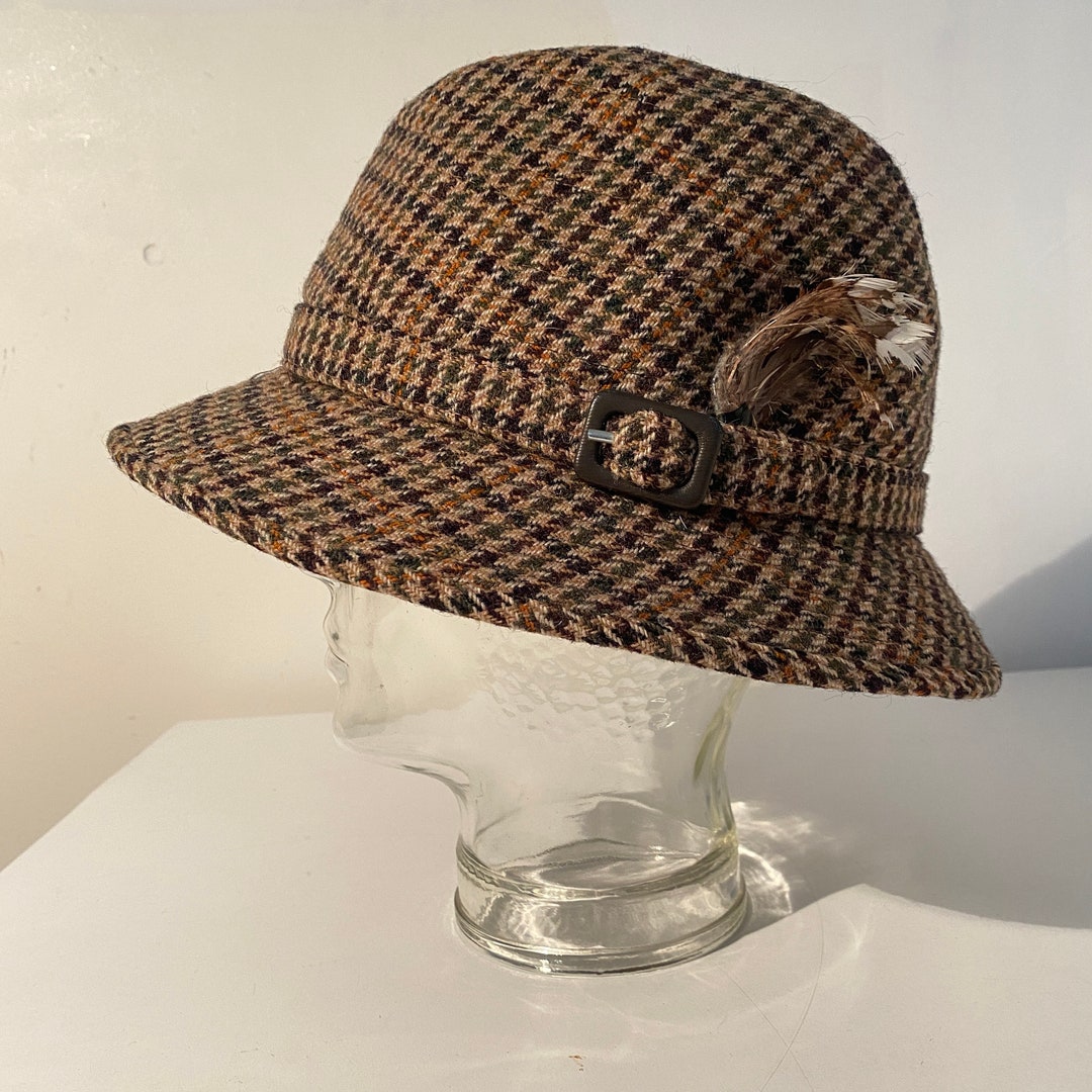 Austin Reed Tweed Trilby Hoed // Vintage // Klassieke Preppy Stijl ...