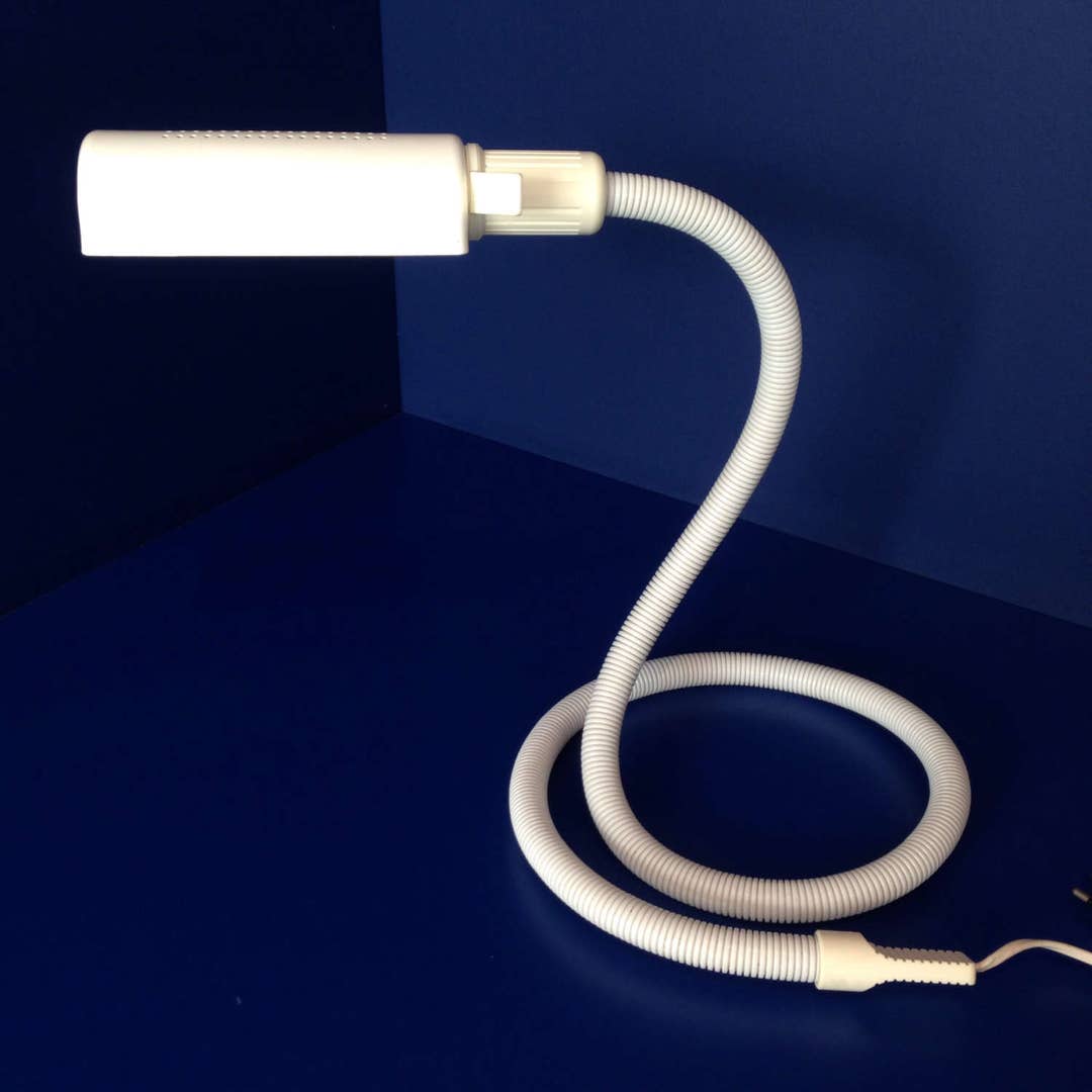 80s SNAKE Desk Table Lamp // Tall Flexible Neck // Retro // Cobra Size ...