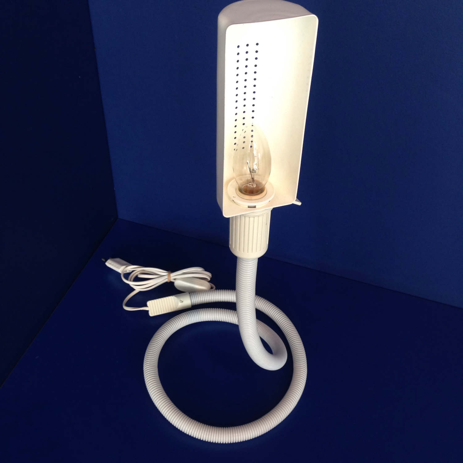 80s SNAKE Desk Table Lamp // Tall Flexible Neck // Retro // - Etsy