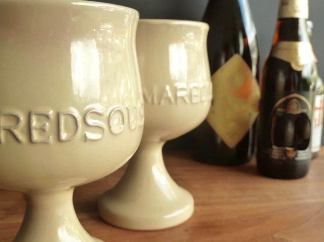 Maredsous Vintage Set 2 Beker Kelk Bierglas // Aardewerk // Vintage ...