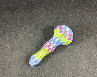 Thick Honeycomb Hand Pipe / Color Changing Glass / Sculpted - Etsy