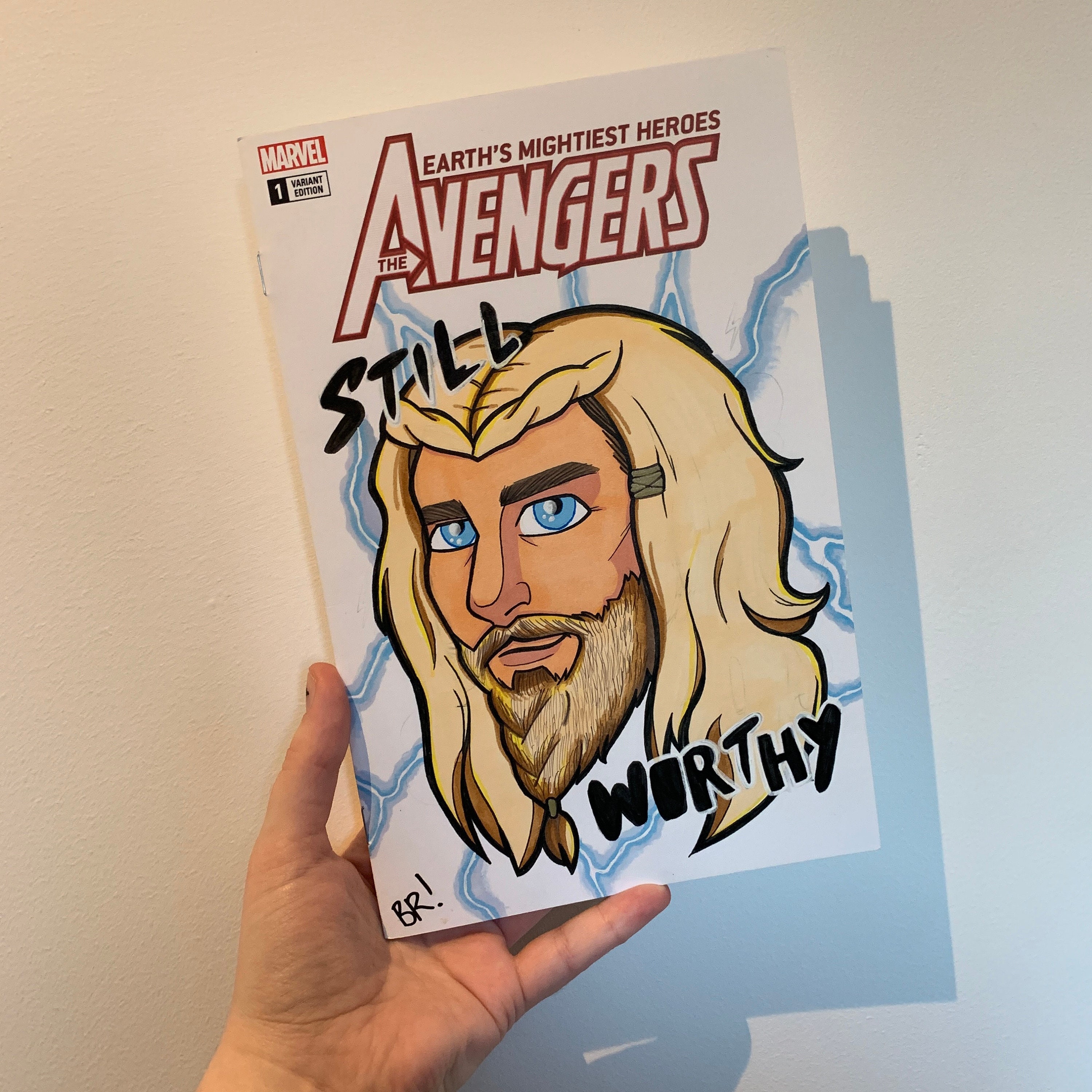 Thor Comic Face Drawing