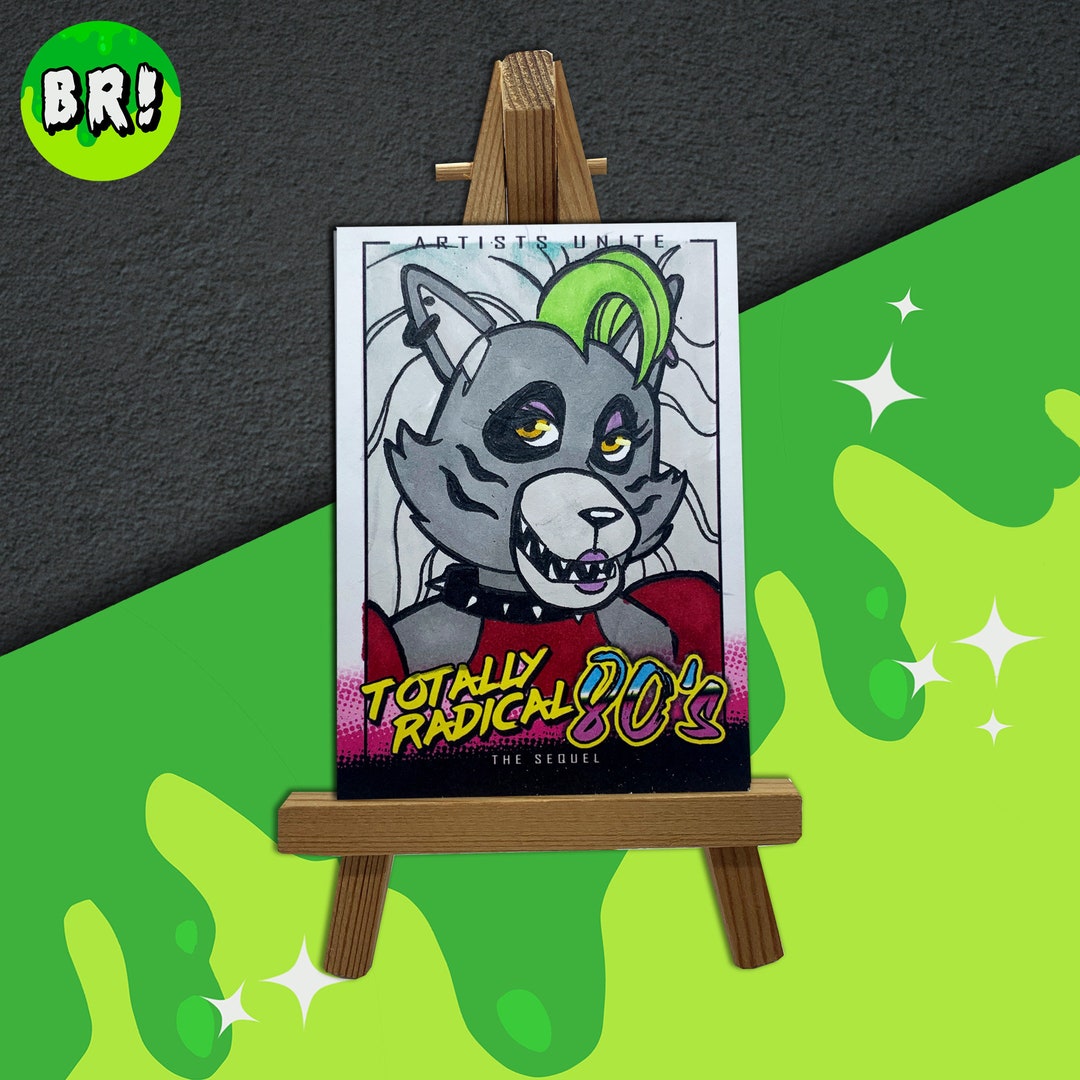 Glamrock Roxy Sketch Card FNAF Security Breach, Roxanne Wolf Trading ...