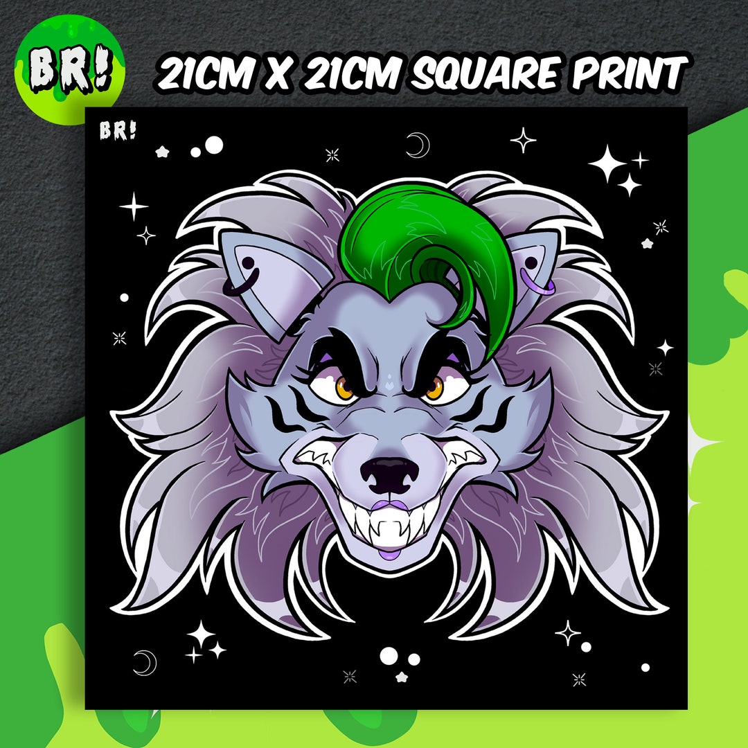 Roxy FNAF Security Breach Square Print Five Nights at Freddys ...