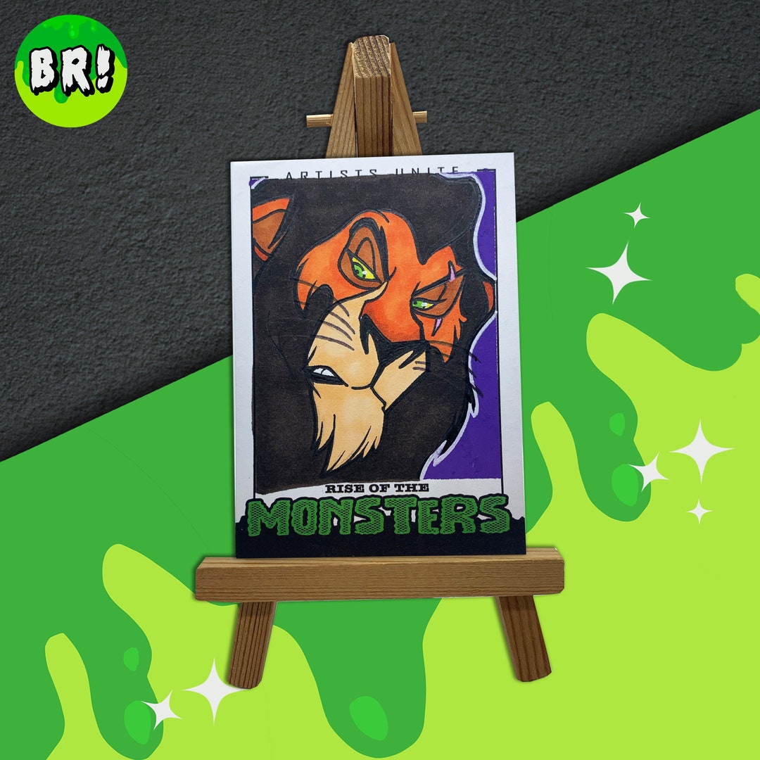 Scar the Lion King Sketch Trading Card Horror Disney - Etsy